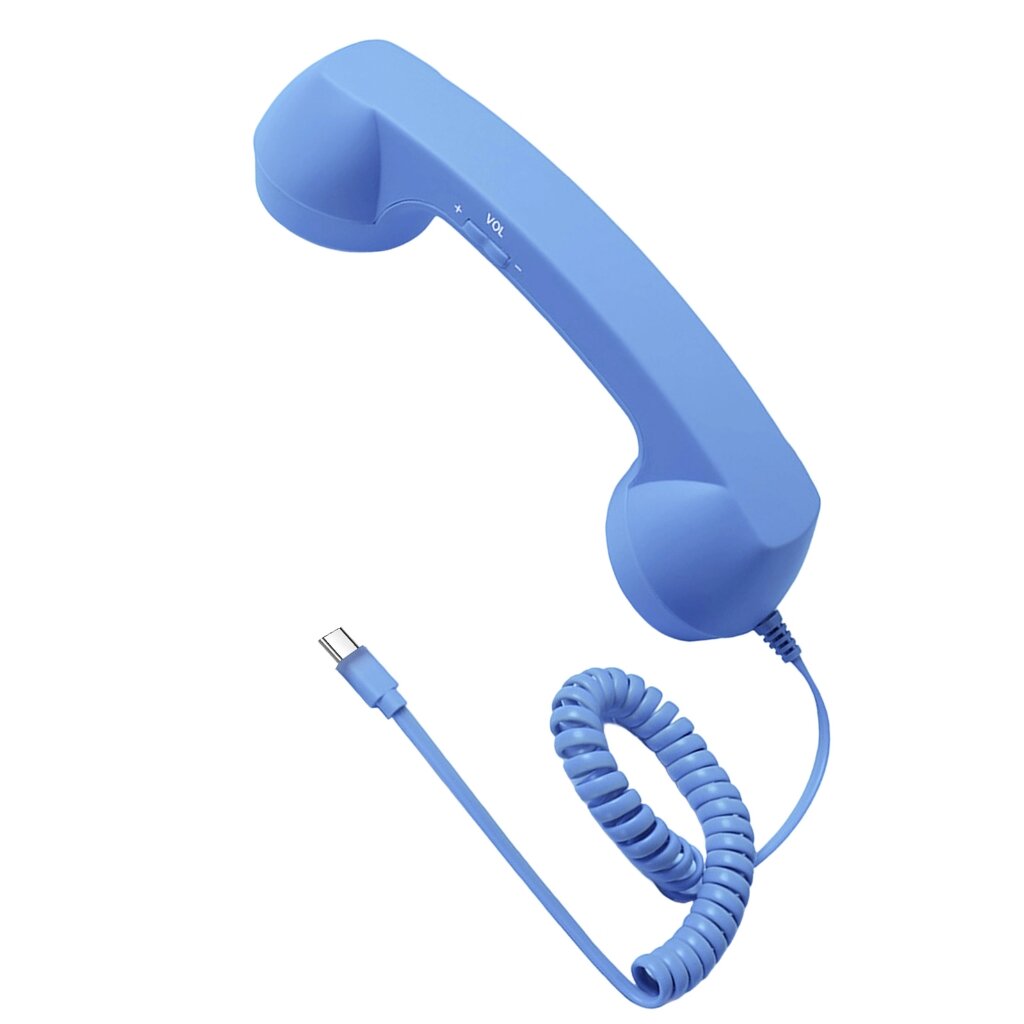 Встроенный микрофон для трубки мобильного телефона Type c-синий