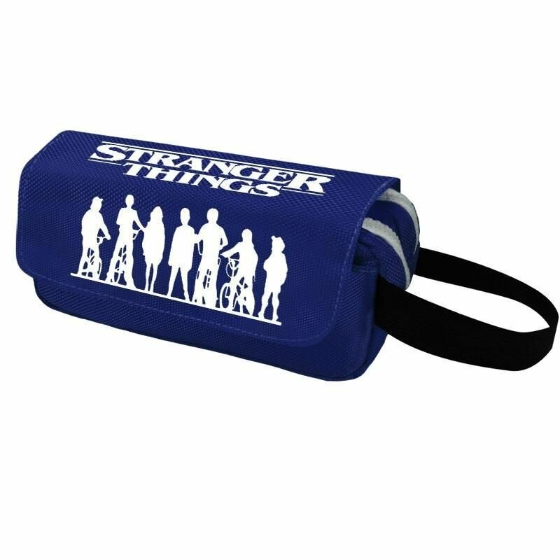 Пенал двойной Stranger Things (Очень Странные Дела), холщовый, водонепроницаемый, в японском стиле, для школы, большой,