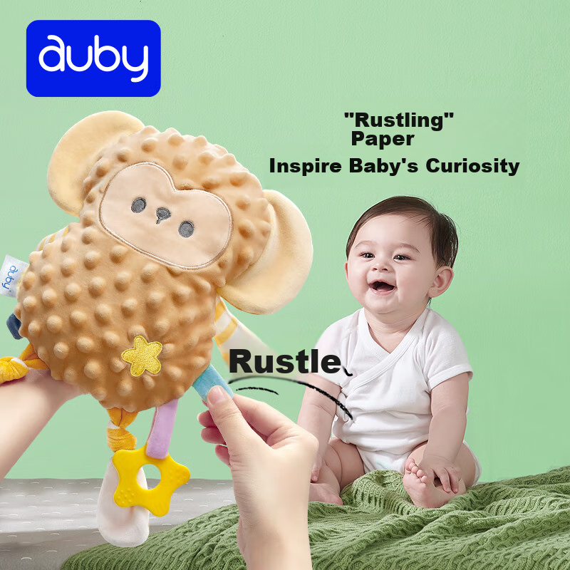 Auby Infant And Toddler Toy, Plush Rabbit, Stuffed Animal, Comforting Doll, Edible Water Blanket, Soothing + Teether for Teething