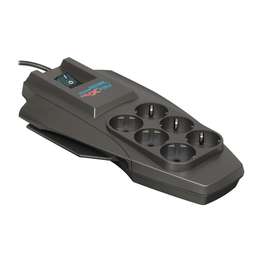 Сетевой фильтр Pilot X-Pro, 6 розеток, 5 м, 2.2 кВт (10 А), 650 Дж, серый