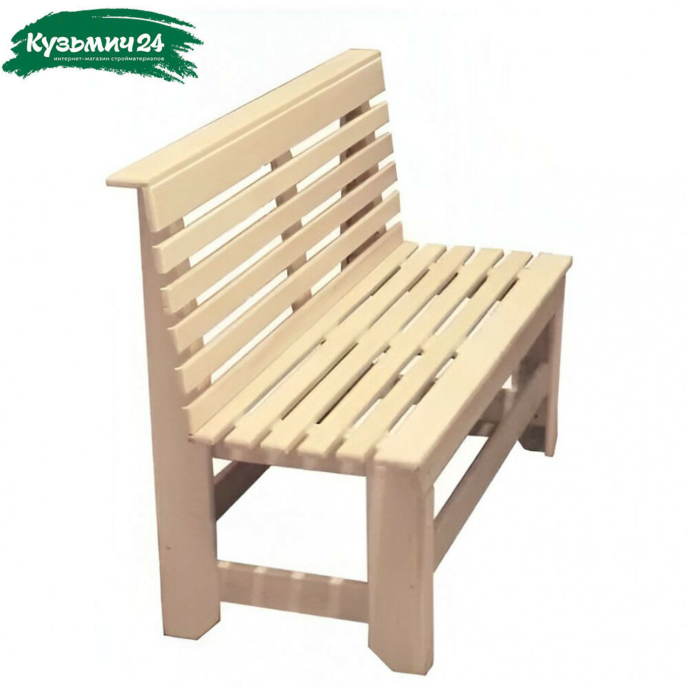 Скамья без подлокотников, Липа, для бани и сауны, натуральный цвет, 550х870х1000 мм, дерево