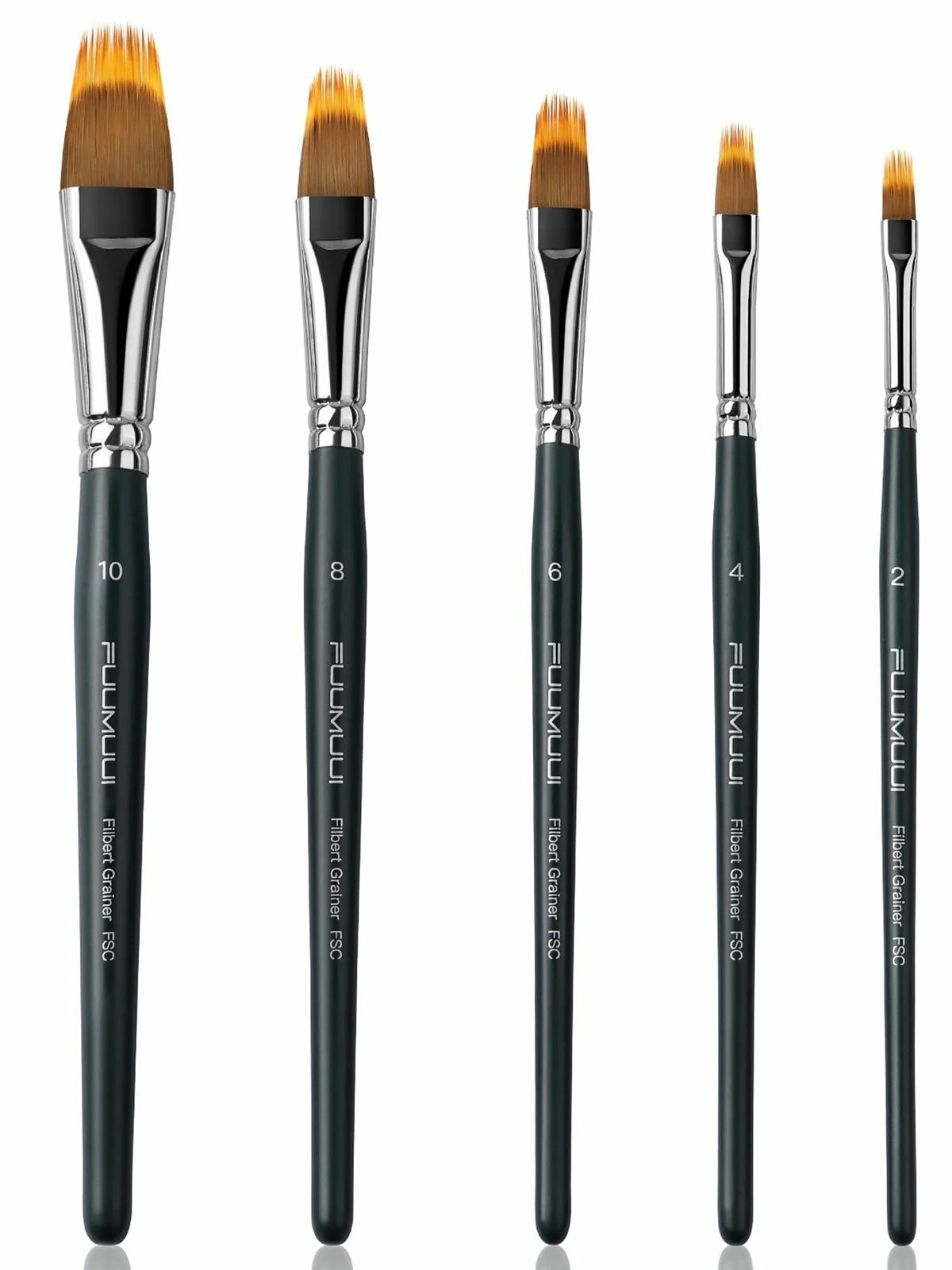 FUUMUUI Набор кистей для рисования Кошачий язык № 2, 4, 5 шт.
