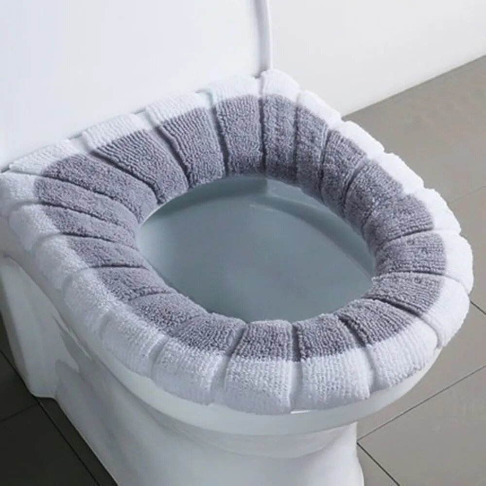 Теплый коврик для туалета, моющийся мягкий чехол на сиденье, коврик на крышку унитаза