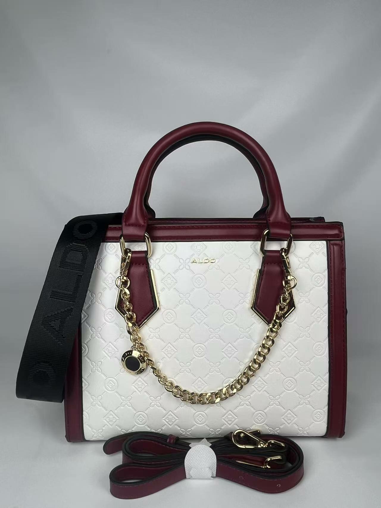 25 новых сумок ALDO для внешней торговли, белая сумка с принтом, модная цепочка, легкий роскошный стиль, изысканная текстура, легкая роскошная сумка через плечо
