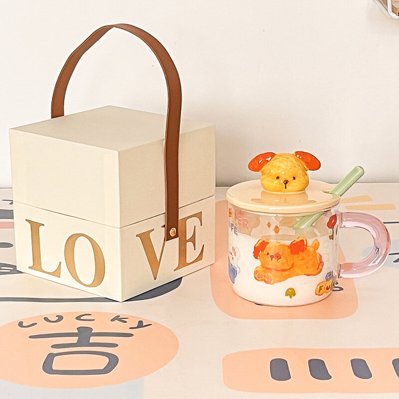 Изолированный кипятильник для воды, подарок на день рождения для девушки, высококачественная стеклянная кружка, офисная кружка с плоским дном и подогревом