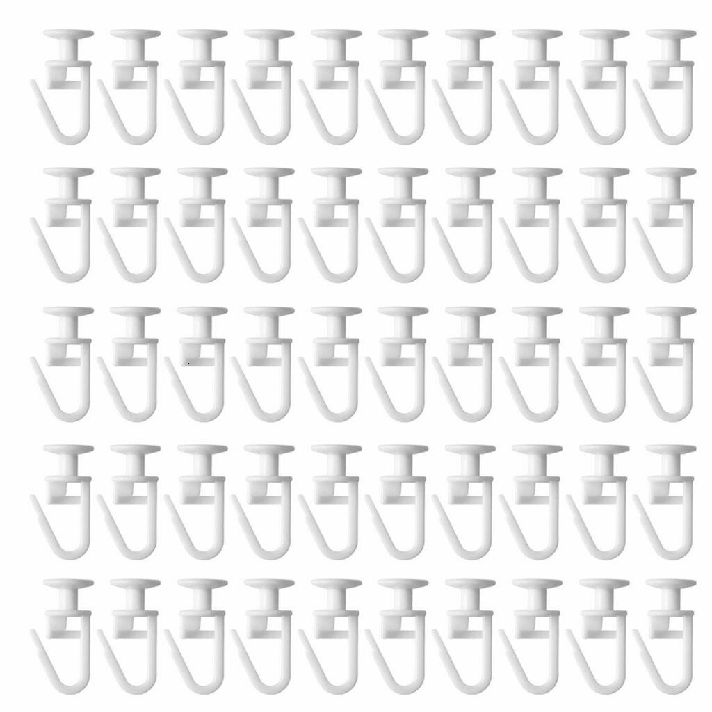 Белые пластиковые ролики для штор 50 шт.