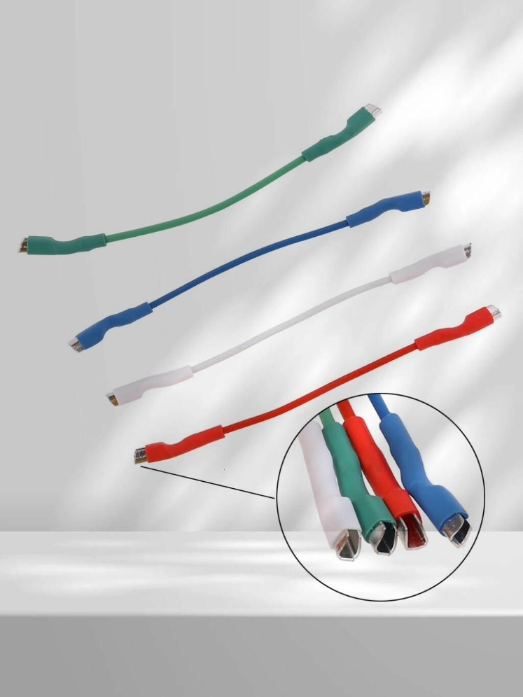 4 провода для тонарма головки звукоснимателя, Черный