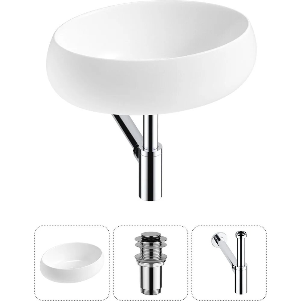 Комплект Wellsee 3 в 1 Lavinia Boho Bathroom Sink накладная раковина 50x36 см 20215067R