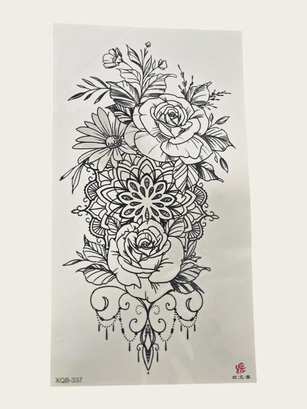 Временная татуировка, размер 210*114, переводные тату, переводилка