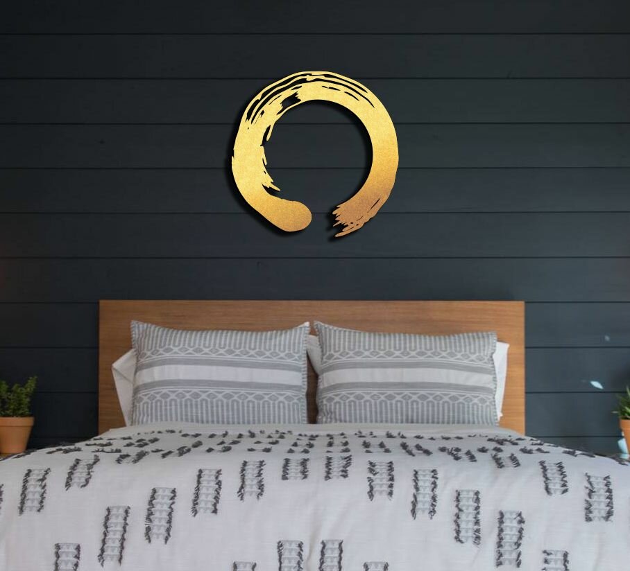 Панно на стену Энсо Круг из дерева (Даосизм, Буддизм, энзо)