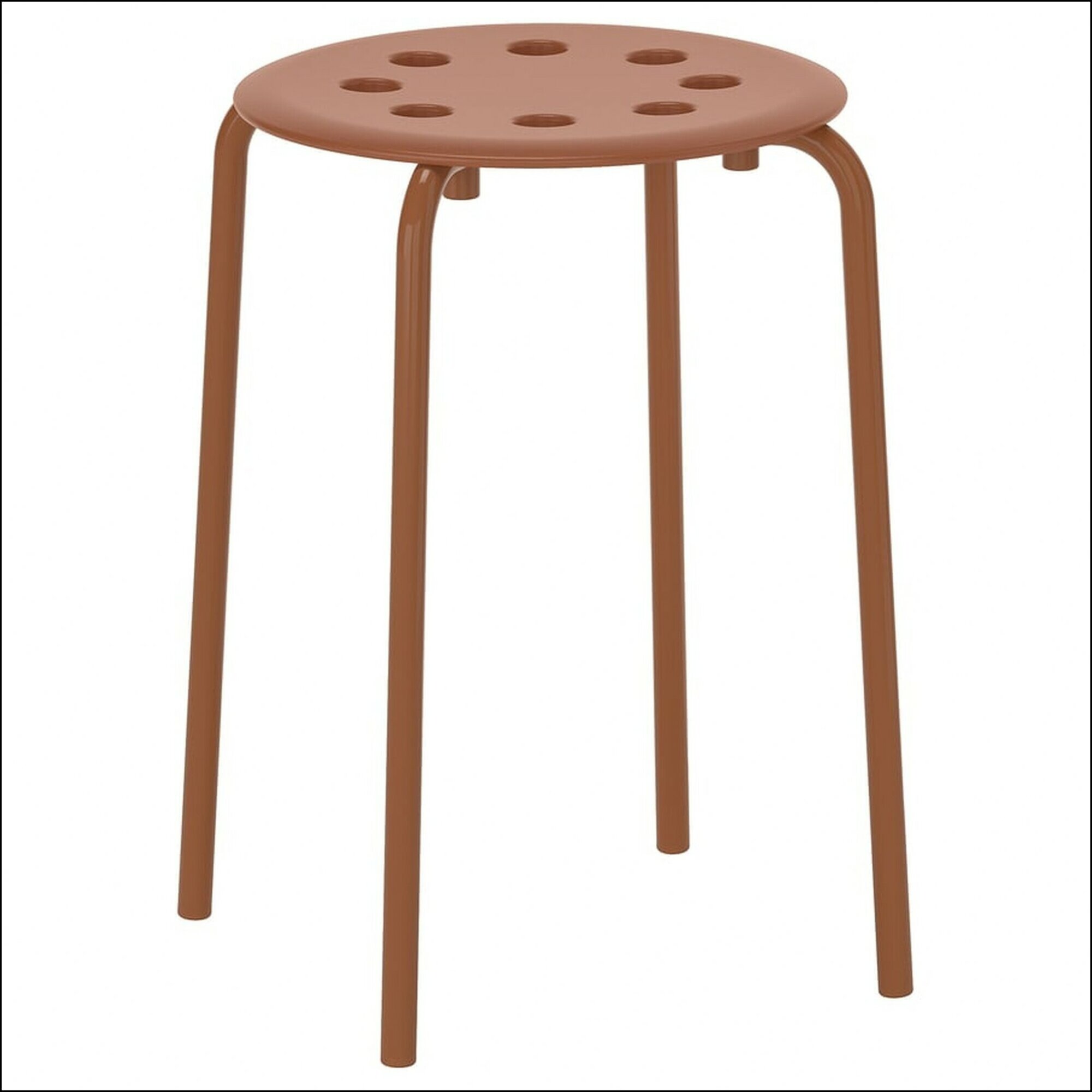 Эксклюзивный табурет MARIUS 206.052.49 IKEA, 45 см в краснокоричневом цвете