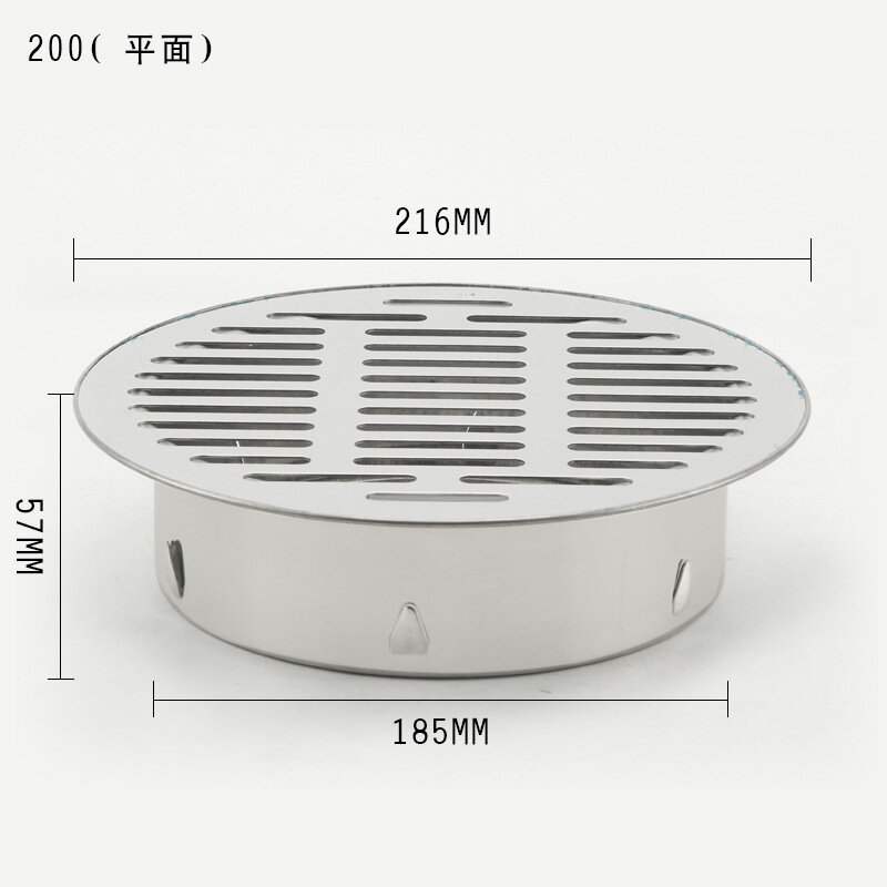 Нержавеющая сталь, круглый слив для пола, крышка сливного отверстия, карточный тип, большой слив, антизасорение, дренаж для дождевой воды на улице