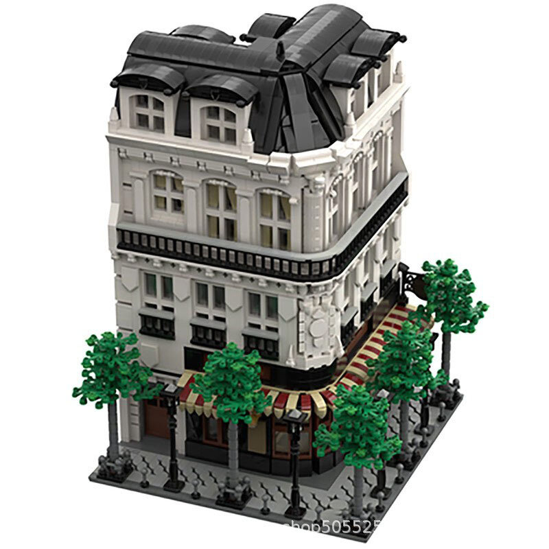 Строительные блоки с видом на улицу, сборка MOC, Парижская пекарня, пекарня, подходящая для LEGO 40476, сложная сборка