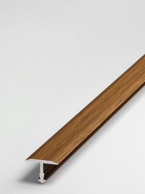 Порожек для напольного покрытия Т-образный профиль алюминиевый ПС09 декор орех 088