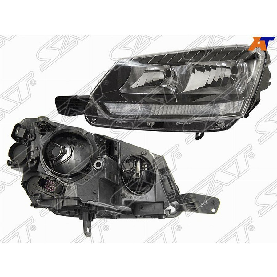 Фара Skoda Yeti 13-18 (Слева/ Галоген/ С электрокорректором) от официального дистрибьютора, SAT, артикул ST6651129L