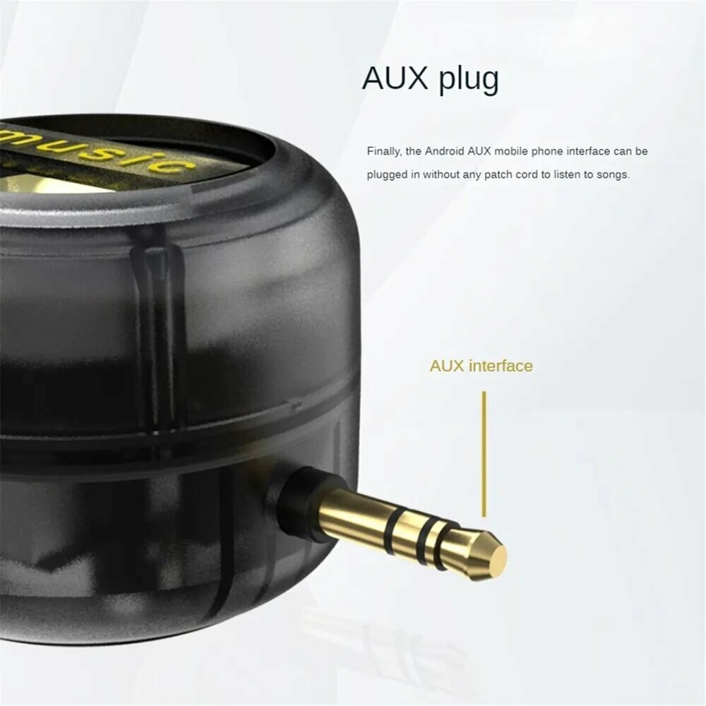 Портативная мини-колонка, универсальная 3,5-мм звуковая коробка, усилитель динамика для мобильного телефона, внешняя проводная акустика, прозрачный черный цвет