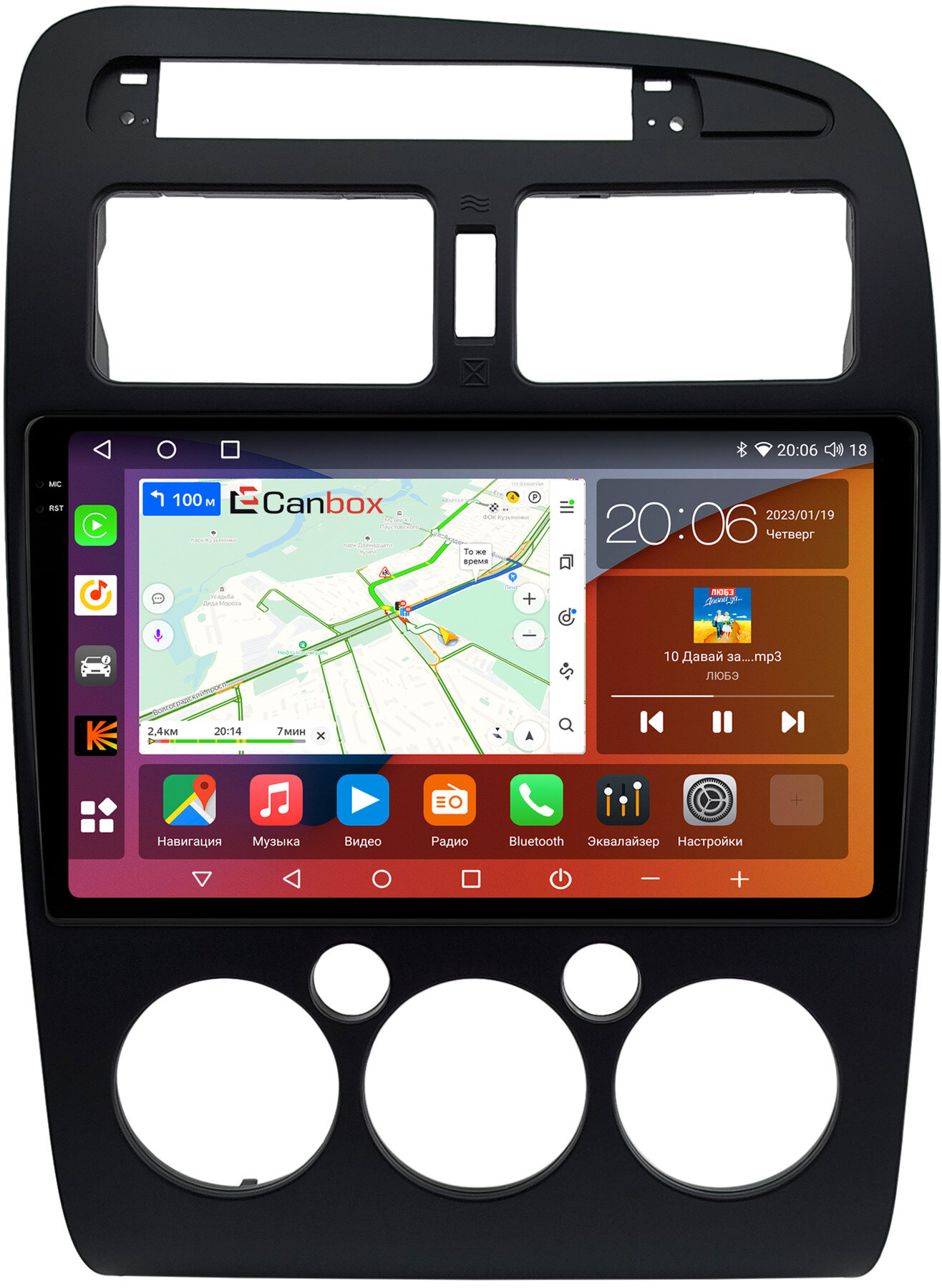 Штатная магнитола Toyota Avensis 1997-2003 (черная) Canbox Logic-i3 2K 5735-9-0747 Android 13 (4G-SIM, 8/256, DSP, 360, QLed)
