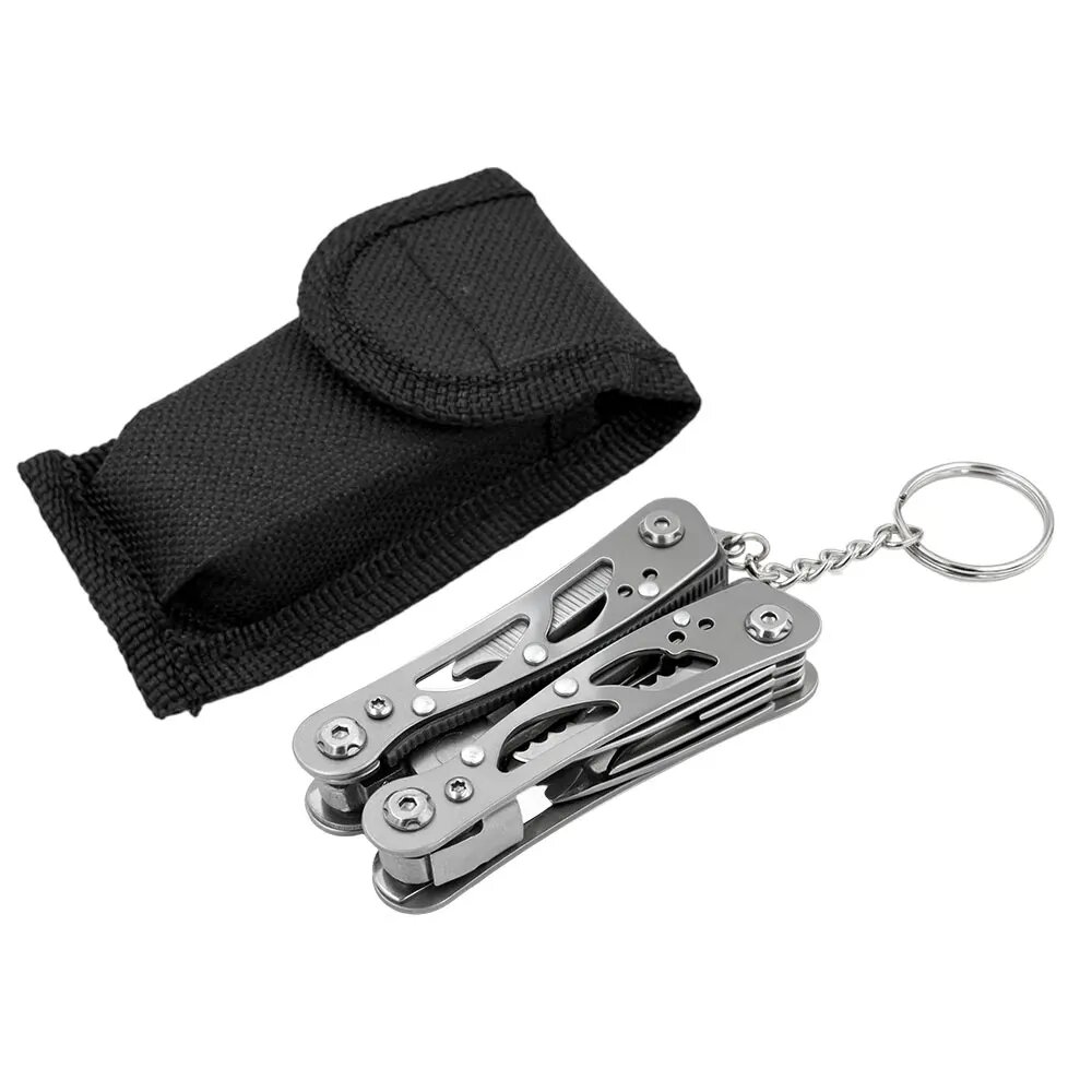 Многофункциональные складные плоскогубцы из нержавеющей стали Silver with bag