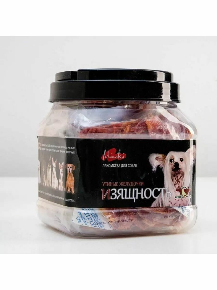 Лакомство для собак Green QZin изящность мини (утиный желудок для мини-пород) 525гр