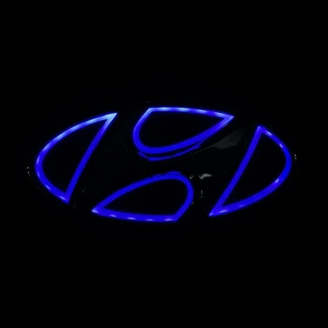 Светодиодный значок Hyundai 13,0 см x 6,5 см