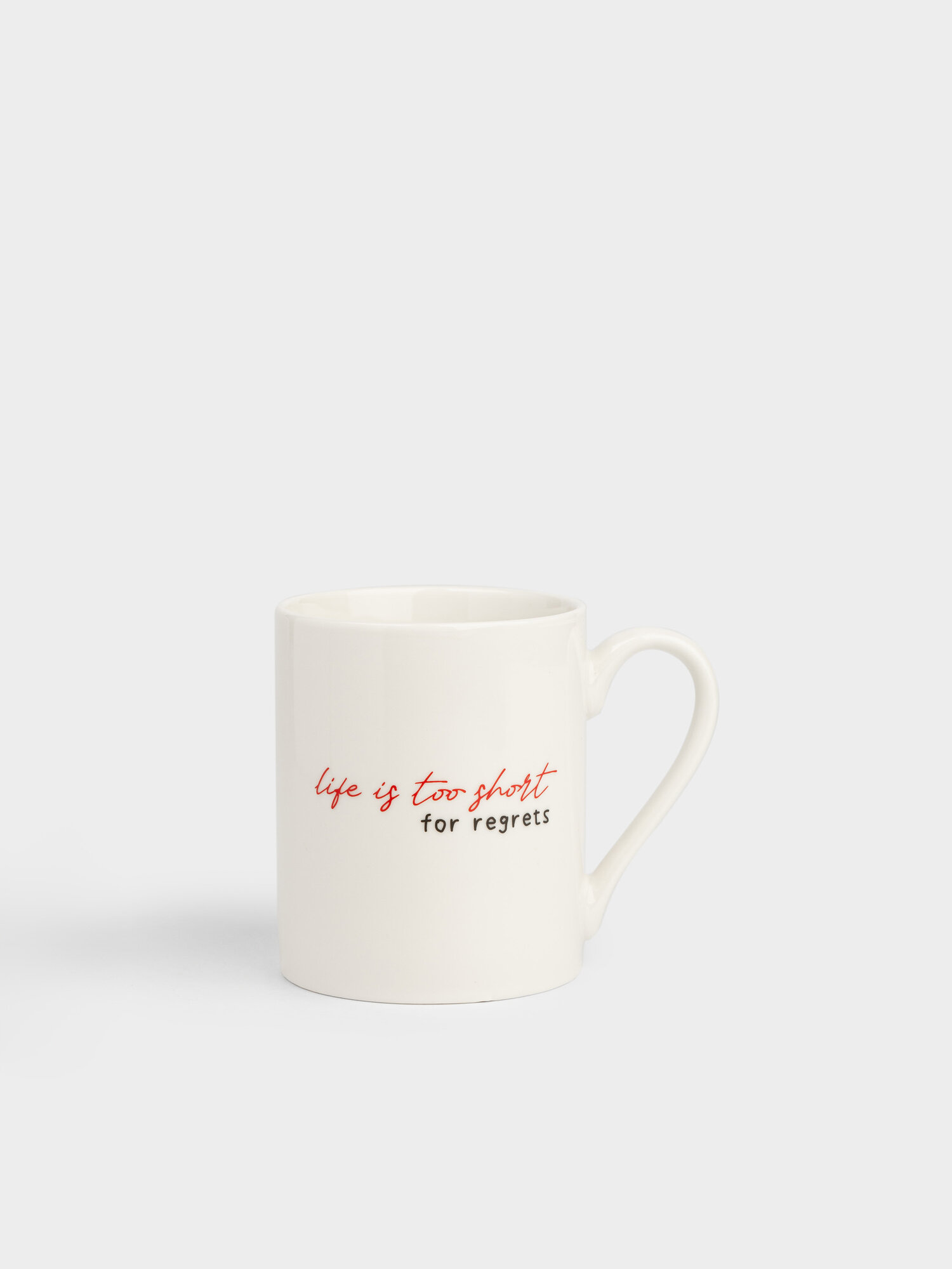 Кружка 330 мл, фарфор N, белая, No regrets, Scroll, Kuchenland