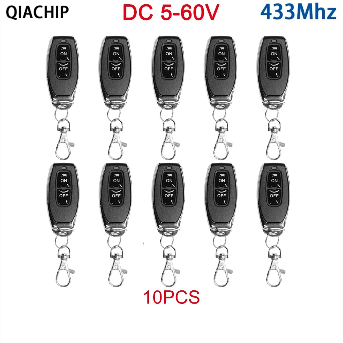 10шт. QIACHIP пульт 433 МГц, DC 5-60V