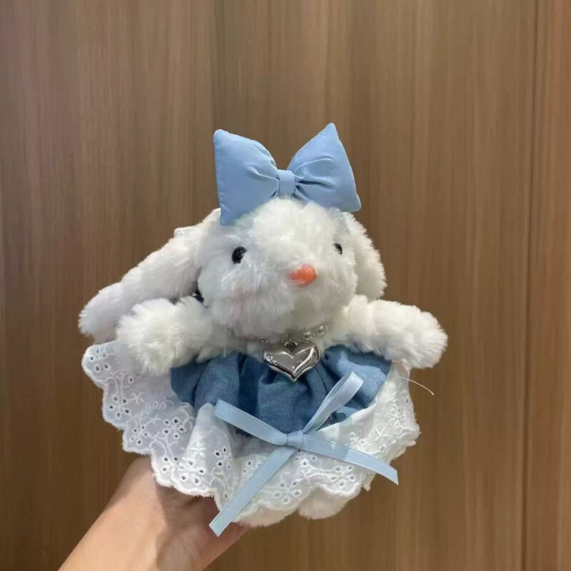 Креативный кулон в виде длинноухого кролика, милый плюшевый кролик с отвисшими ушами, брелок для девочек, подвеска для сумки