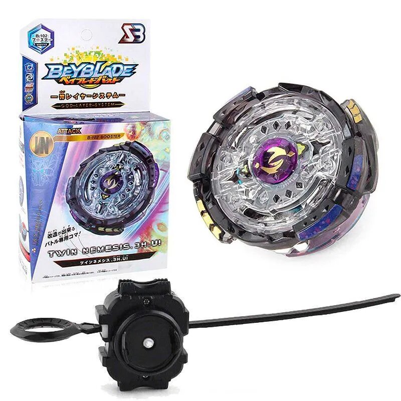 Волчок Бейблэйд Твин Немезис (Twin Nemesis) модель B-102 с пусковым устройством, игрушка для детей бейблейд, блейды, блэйд бёрст