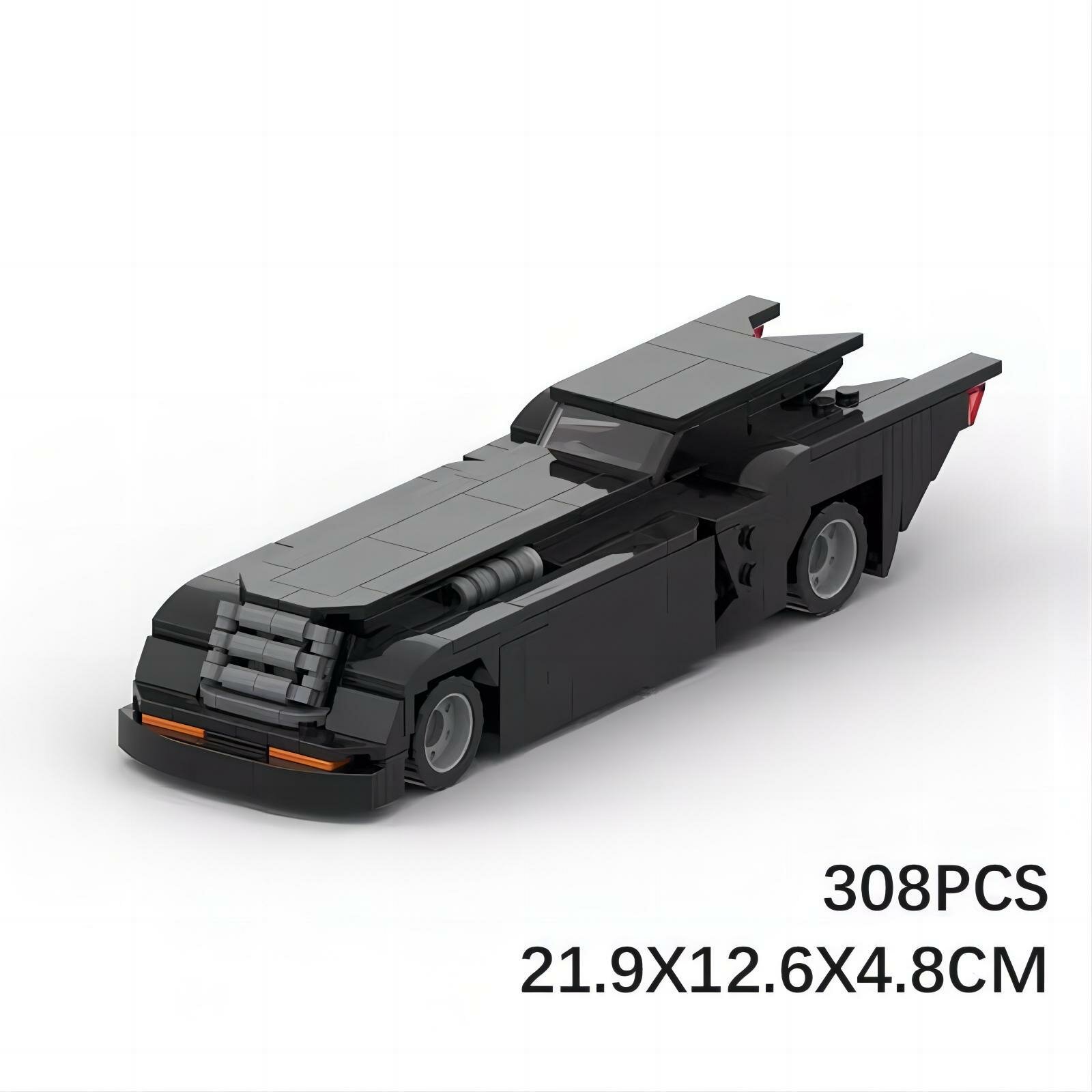 MOC-93430 Бэтмобиль анимационной серии, собранная модель супергероя Бэтмобиля, модель строительного блока