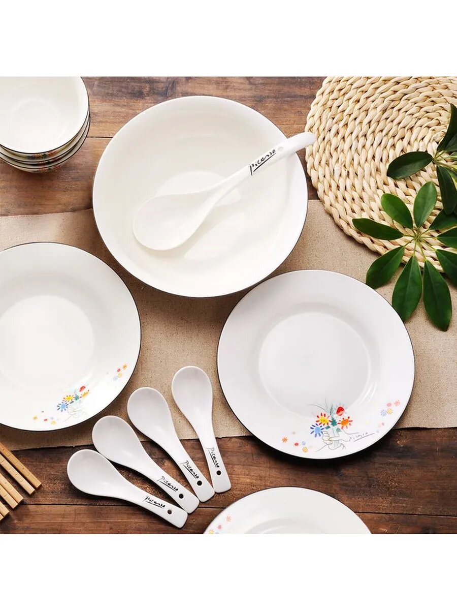 Набор посуды Пикассо Дружба Цветок 16 предметов,3кг