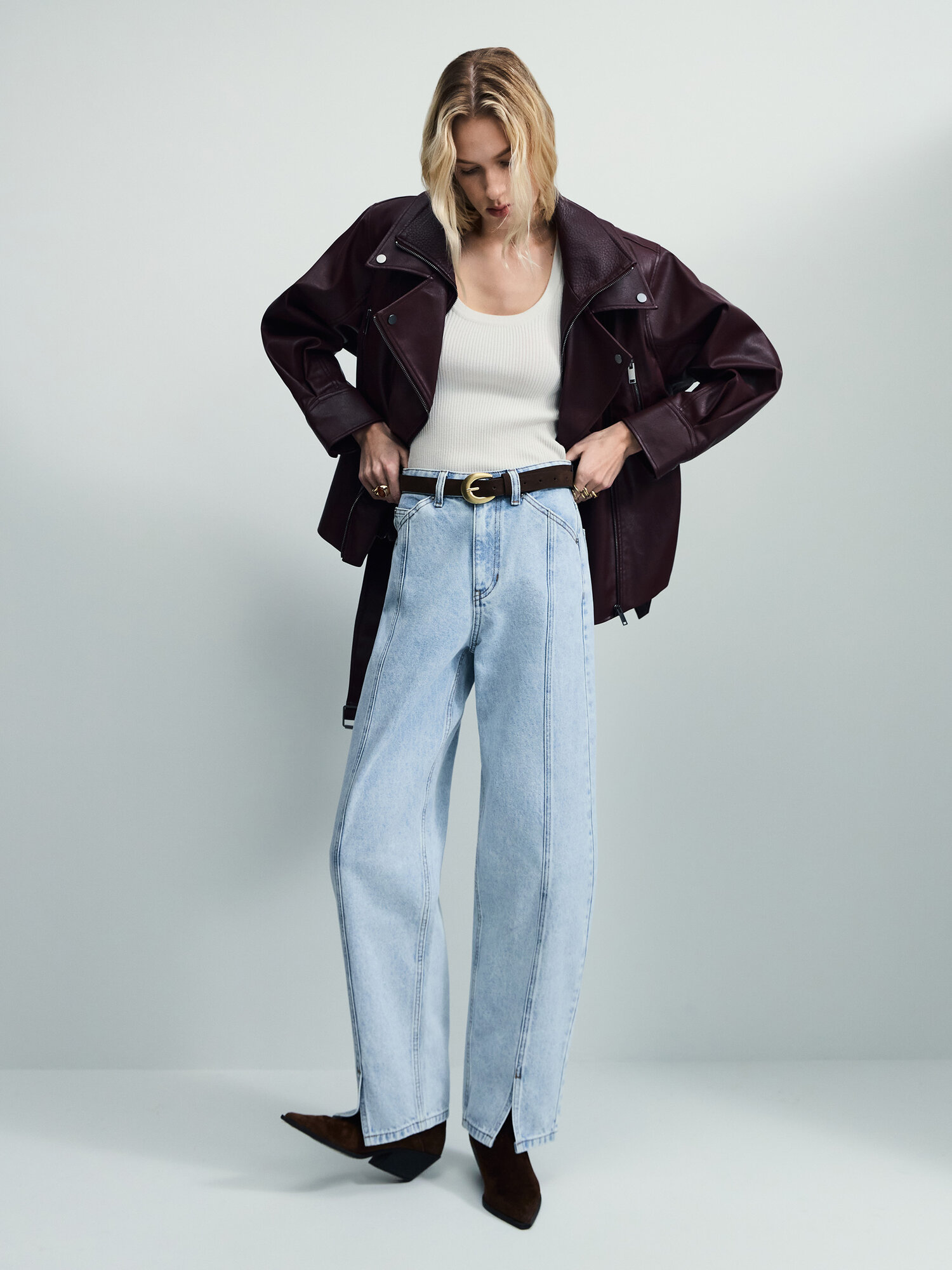 Джинсы barrel leg 