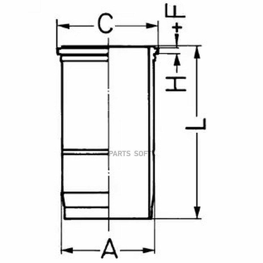 KOLBENSCHMIDT 89886110 Гильза цилиндра сухая FKM/FPM WET CYLINDER LINER VOLVO 131
