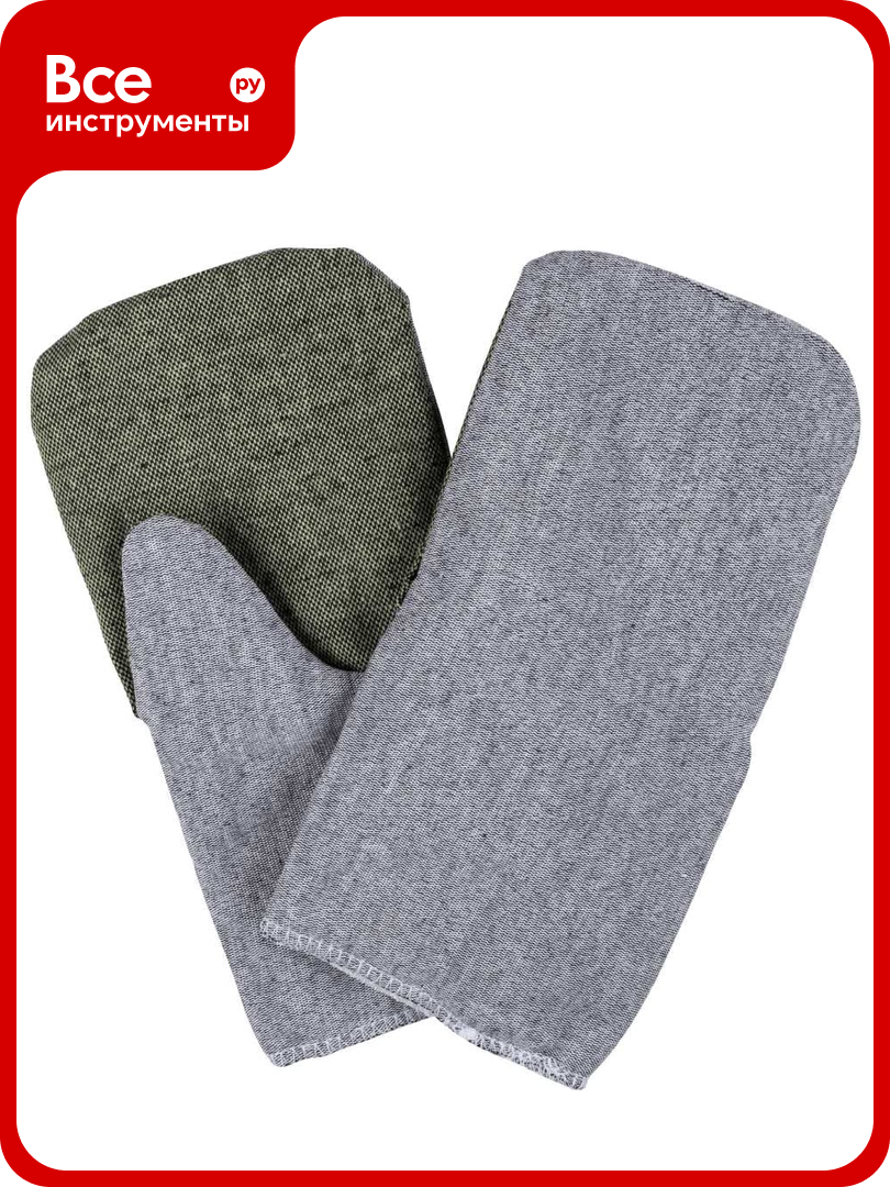 Рабочие рукавицы TDM ELECTRIC Полюс, брезентовый наладонник, серые, 1 пара,