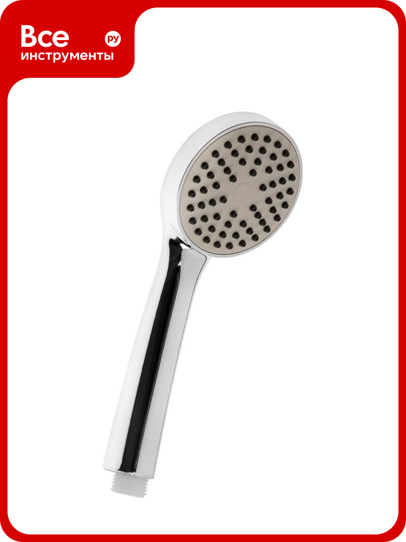 Душевая лейка Zein Z0109, средняя, 1 режим, пластик, хром 5482422