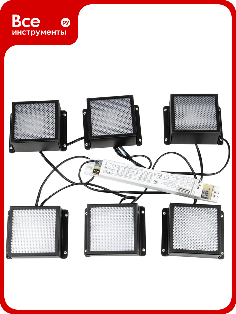 Светильник Uniel ULP-1010-42W/4000K IP54 GRILYATO OPAL BLACK KIT06 UL-00012834