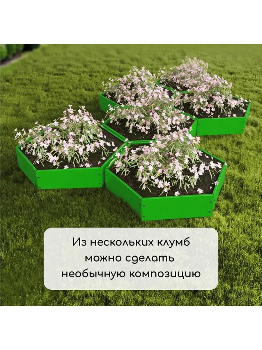 Стильная оцинкованная клумба для ярких цветов
