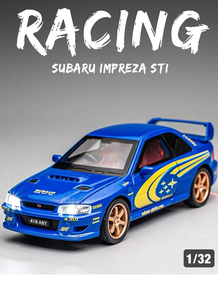 1:32 Subaru Impreza раллийный модель автомобиля игрушечная машинка из сплава автомобильный декор