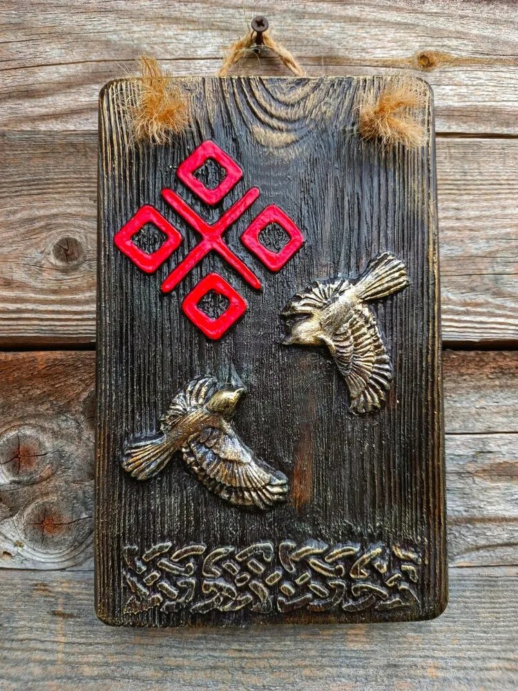 Славянский оберег Макошь, панно сделанное из сосны, авторской, ручной работы