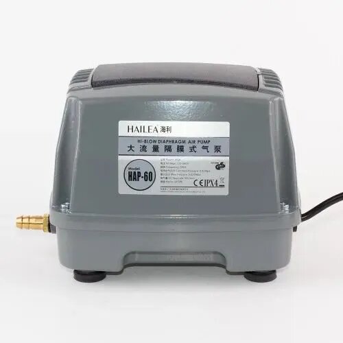 Компрессор воздушный Hailea HAP 60 для аквариума, пруда, септика, коптилен, гидропонных систем, коптилен