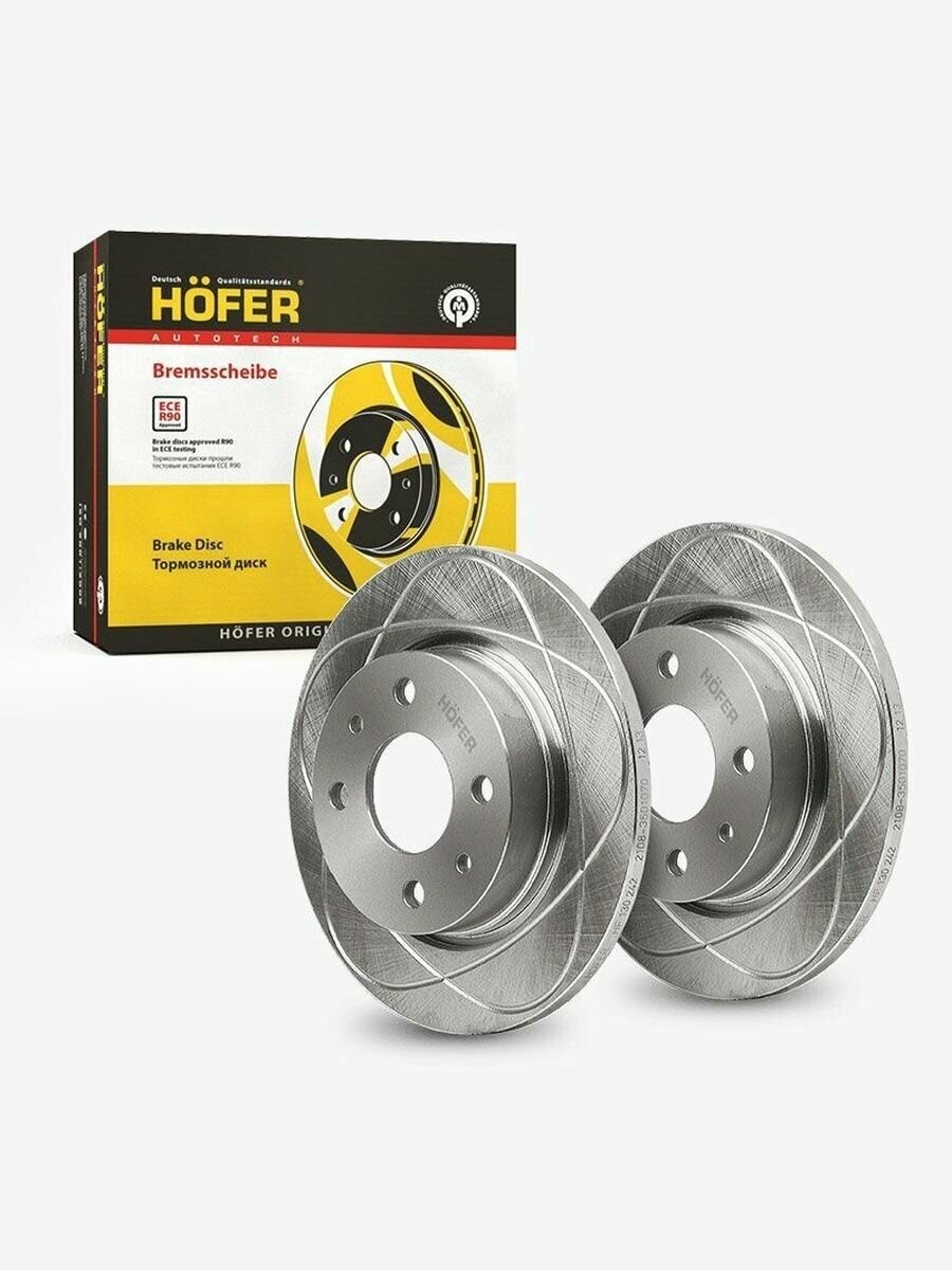 Диск тормозной передний подходит для автомобиля ВАЗ-2108 евро (эллипс) Hofer (к-т 2шт)