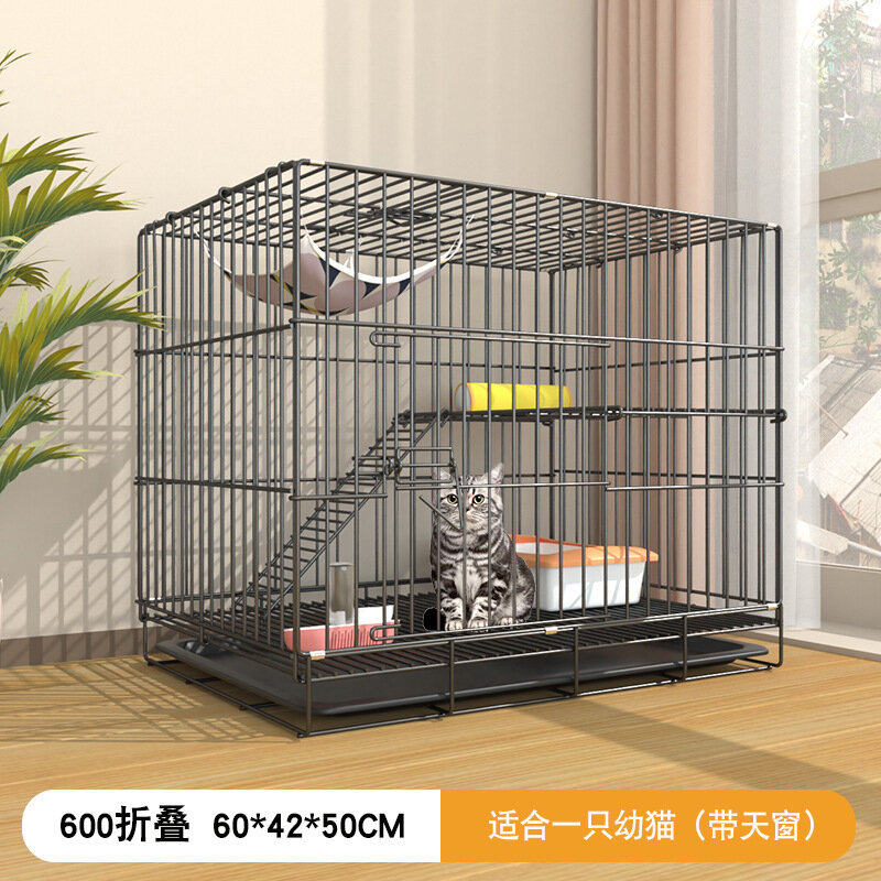 Клетка для кошек, домашняя вилла для кошек с туалетом, внутренняя, очень большая, складная кошачья домик, маленькая клетка для кошек, кошачье гнездо