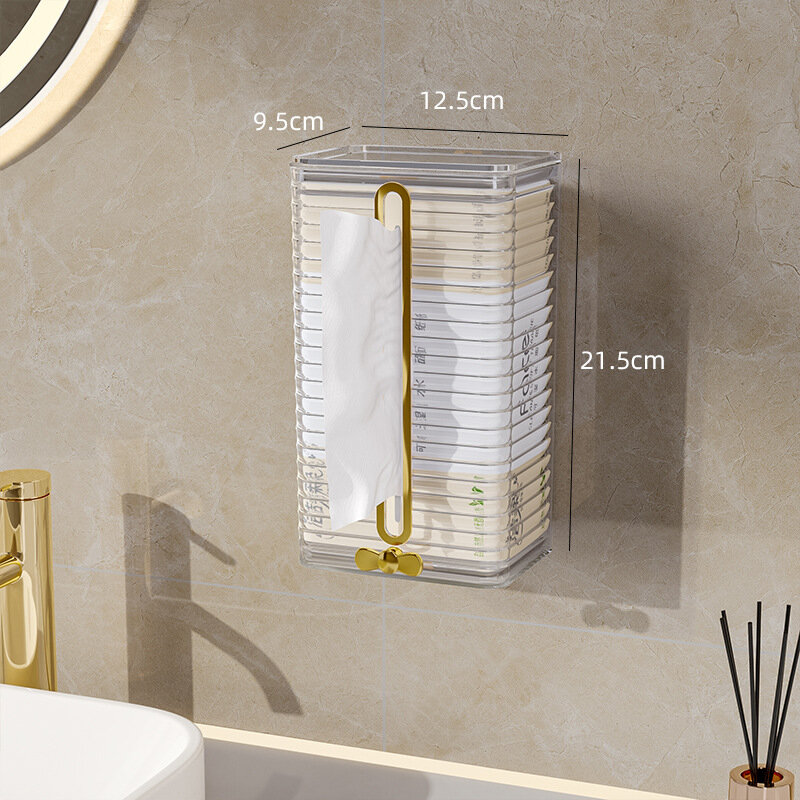 Легкая роскошная коробка для салфеток, настенная коробка для хранения полотенец, туалетная, ванная, кухонная, без сверления, подвесная коробка для салфеток