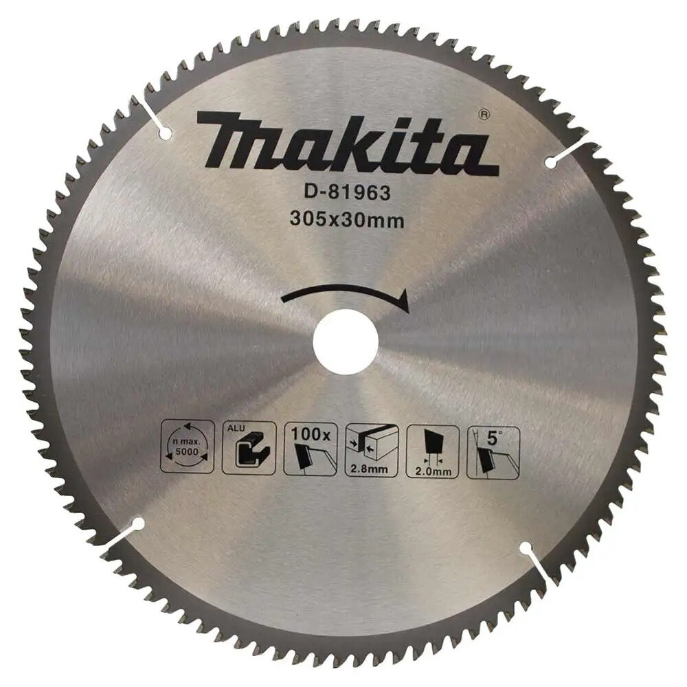 Диск пильный по алюминию МАКITA D-81963 305x30x2.8/2 мм 100зуб.