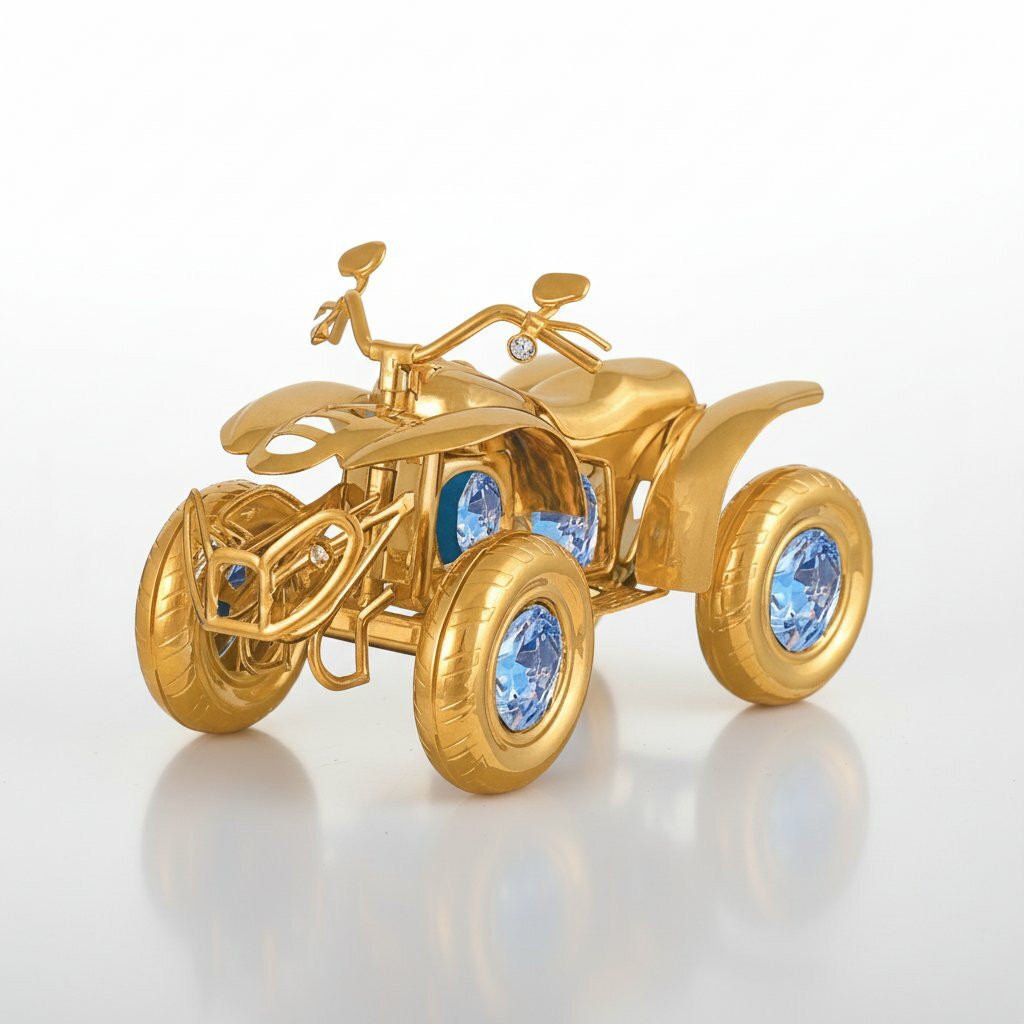 Фигурка Мотоцикл 4-х колесный AR-4395 Crystal Temptations США Металл, кристалл