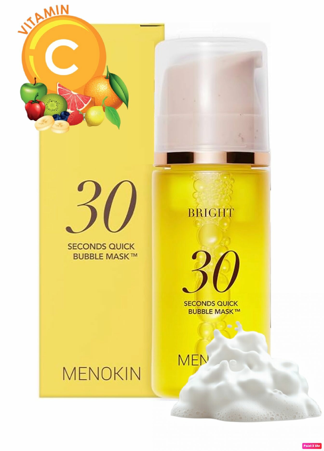 Экспресс-маска для выравнивания тона и сияния кожи MENOKIN 30 Seconds Quick Bubble Mask Bright 95гр