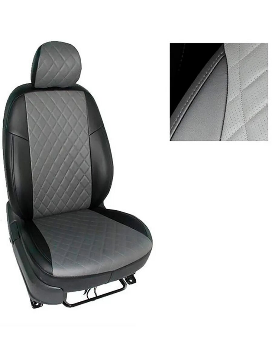 Чехлы на сиденья из экокожи, ромб для Kia Sportage (16-22)