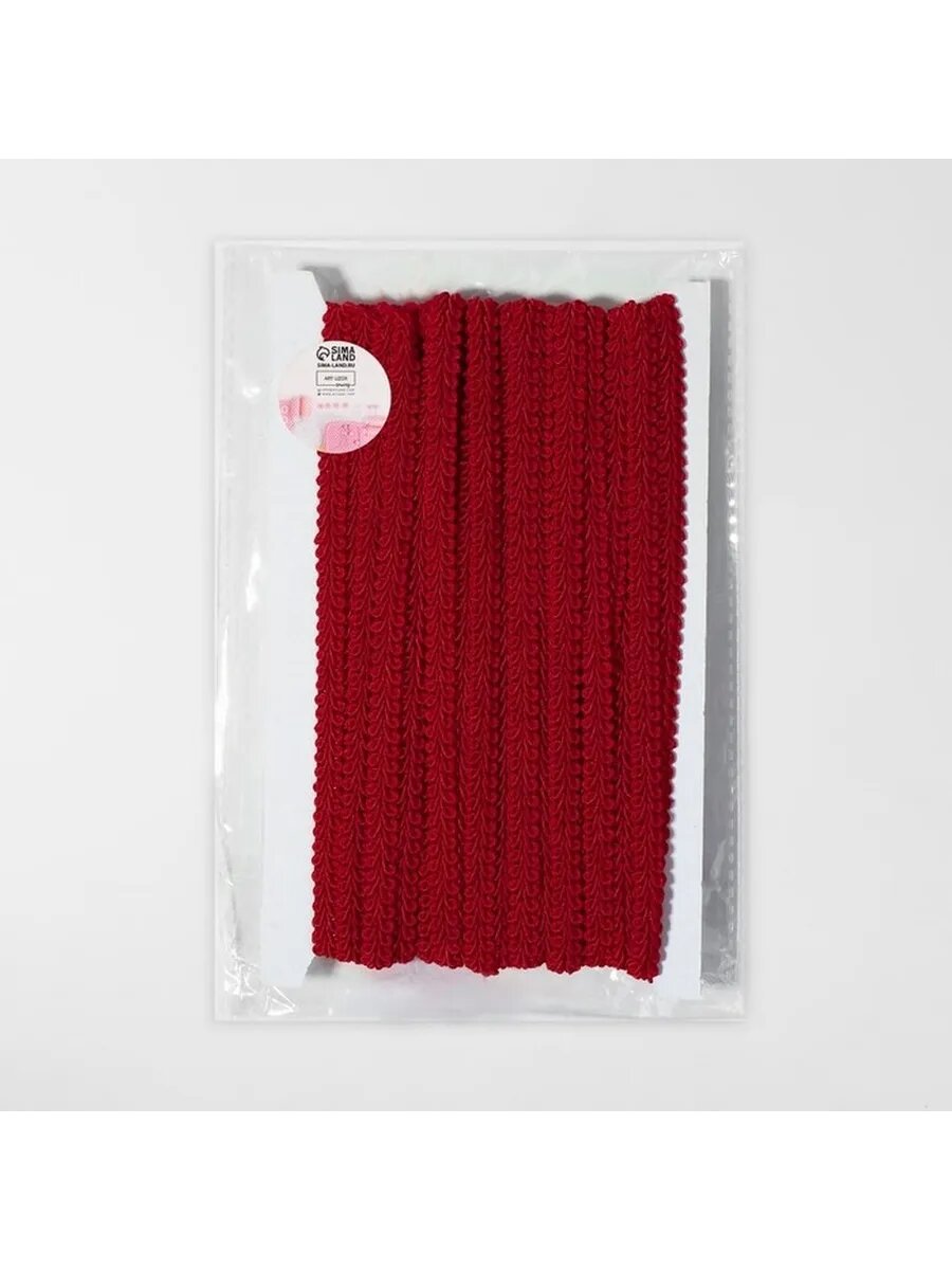 Красная декоративная тесьма для украшений