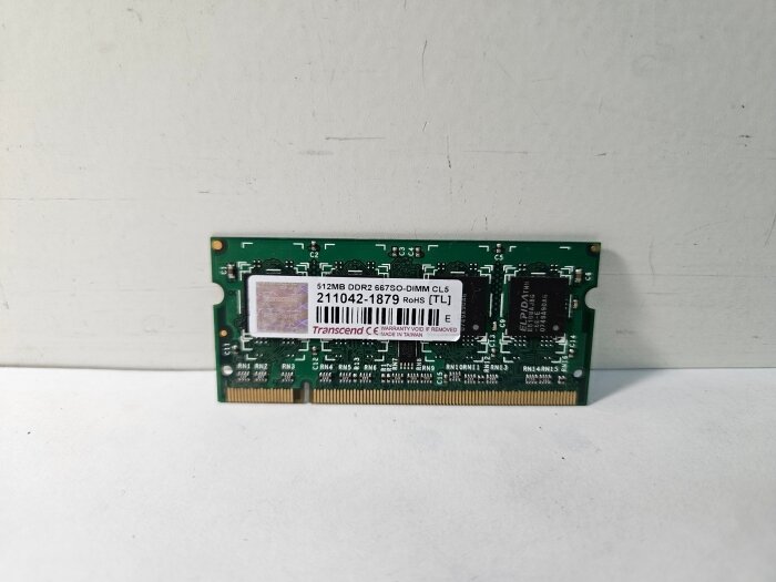 Оперативная память SO-DIMM DDR2 Transcend 512Mb 667 PC2-5300