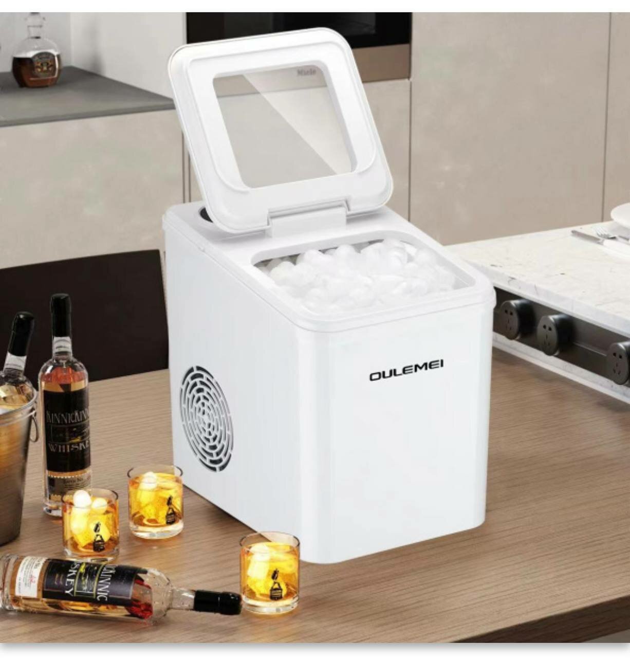 Льдогенератор , электронная панель управления, конусный лед