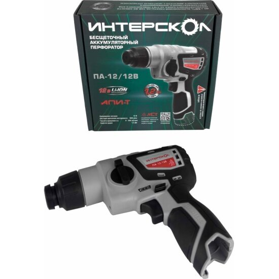 Аккумуляторный бесщеточный перфоратор Интерскол ПА-12/12В Li-ion АПИ-Т (картон, без аккум. и ЗУ) 648.0.0.70